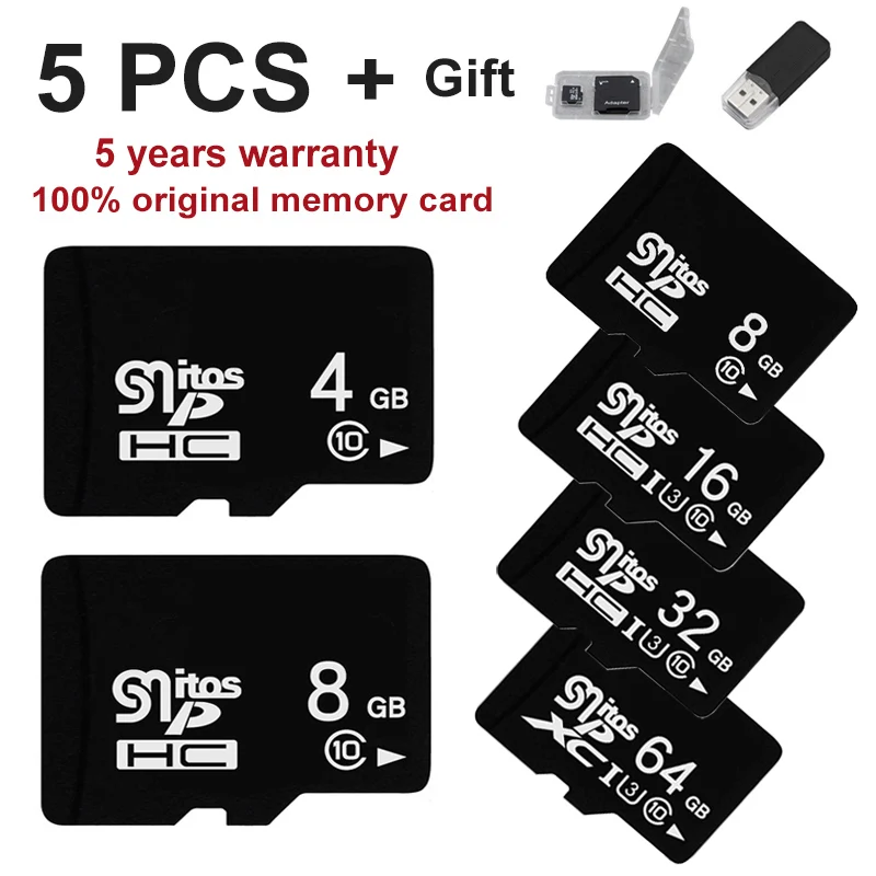5PCS-Original-memory-card-32GB-64GB-Custom-Logo-C10-TF-Cards-SDXC-128GB ...