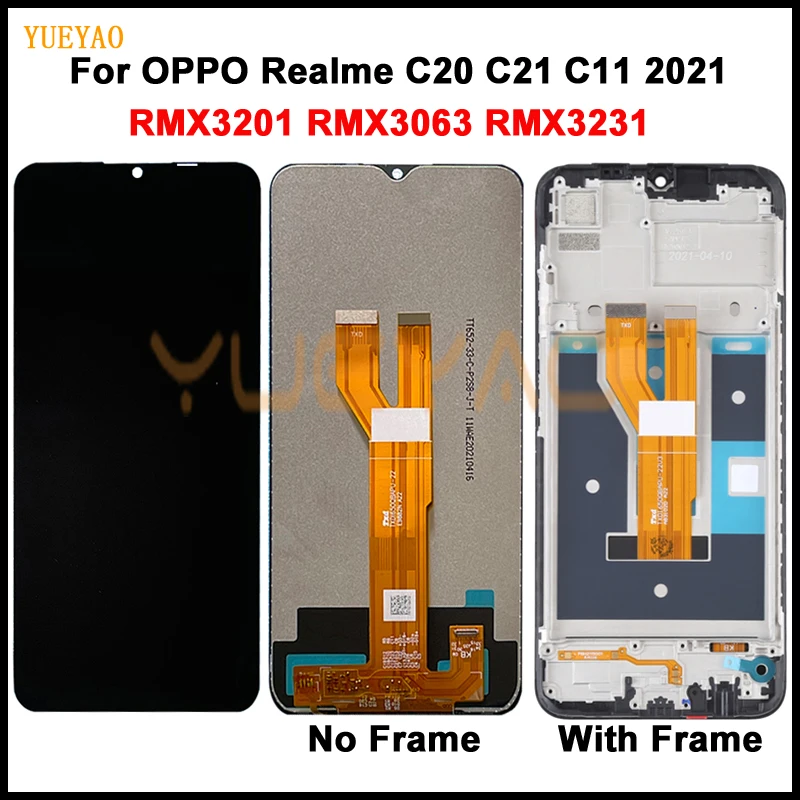 6.5 "LCD 디스플레이 OPPO Realme C20 C21 RMX3201 RMX3063 LCD 디스플레이 터치 스크린 ...