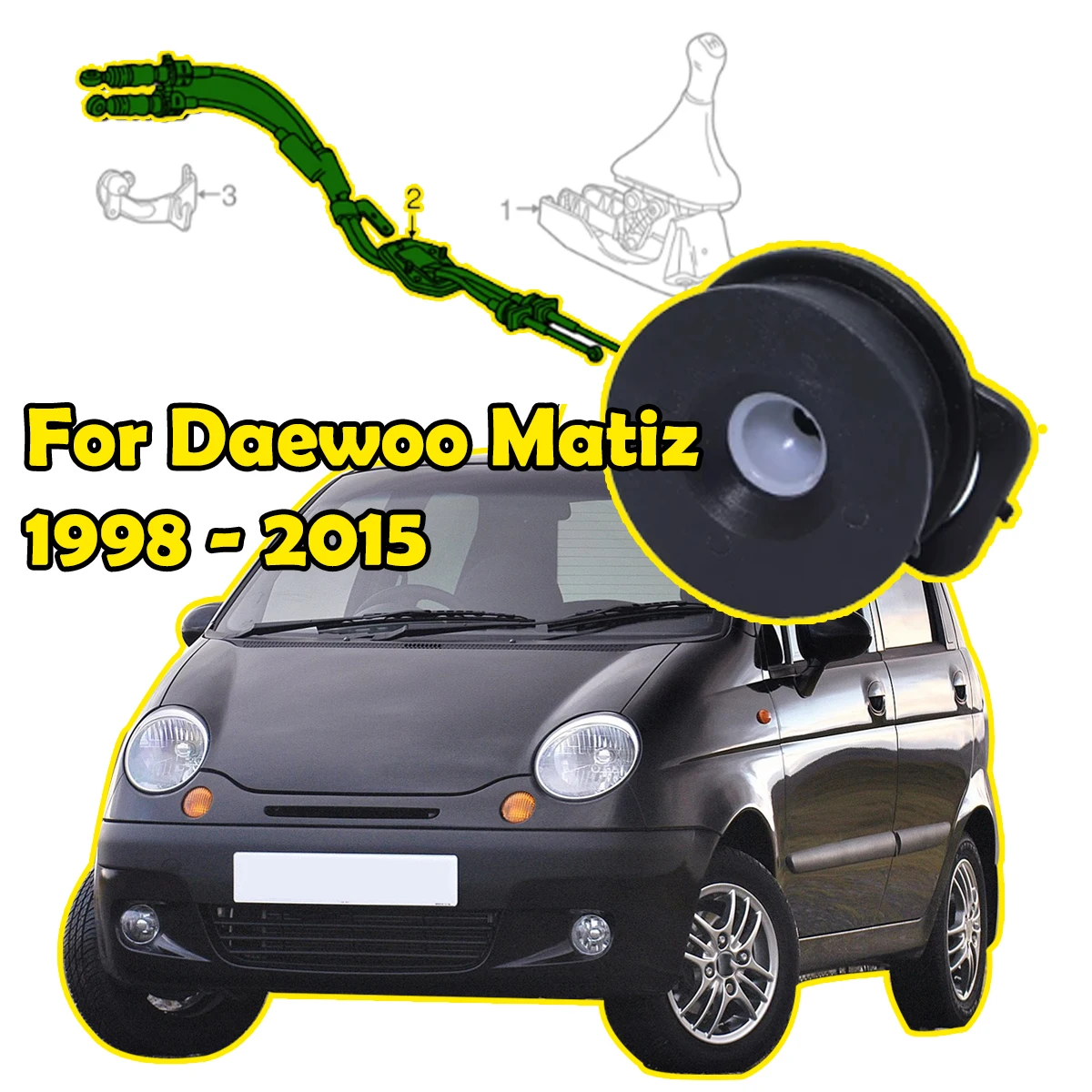 For-Daewoo-Matiz-Manual-Transmission-Shift-Selector-Lever-Cable-Bush ...