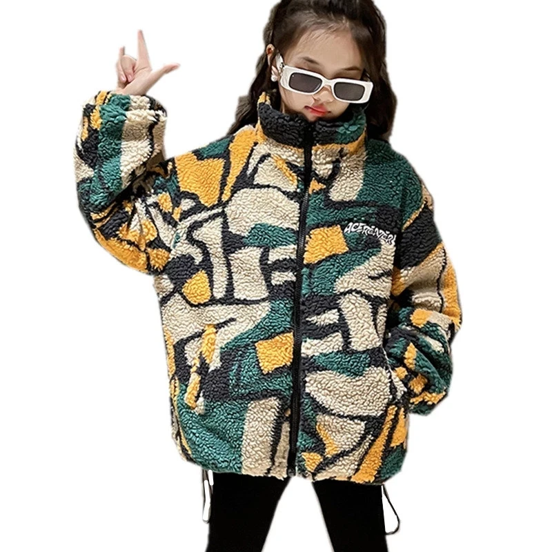 Winter Kids Girls Warm Cashmere Coat Children Wool Clothes Winter ...