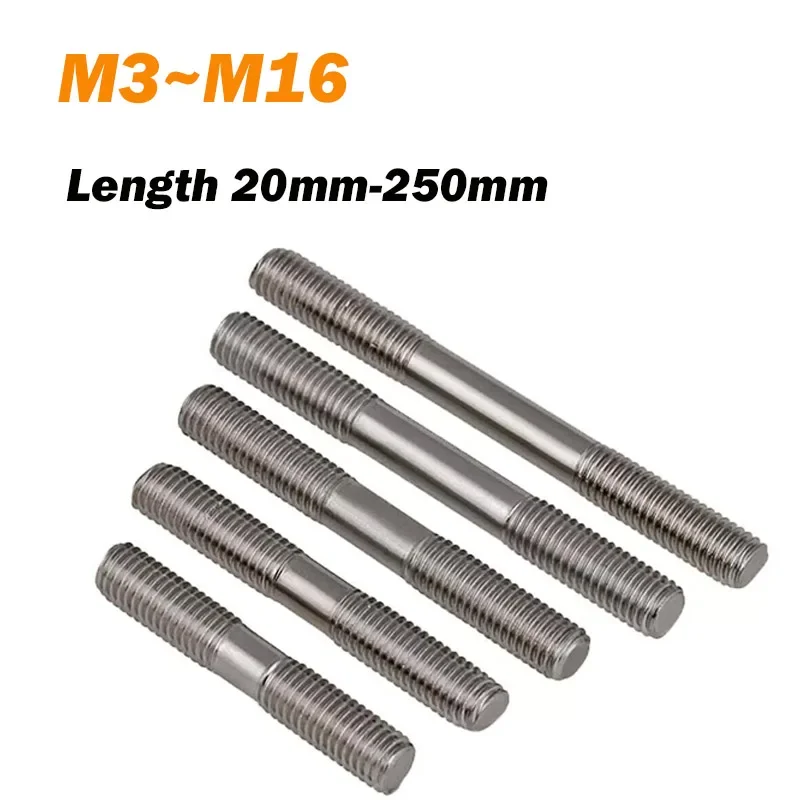 Screw Rod M3 M4 M5 M6 M8 M10 M12 M16 Length 20mm-250mm 304 Stainless ...