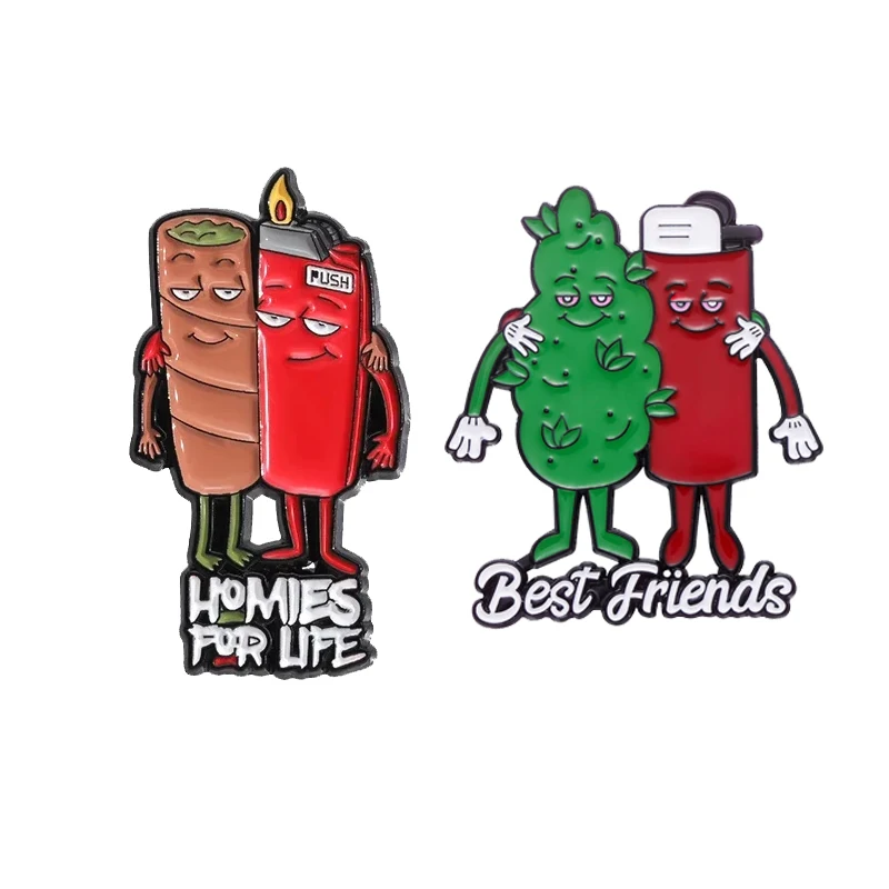 Homies-for-Life-Brooch-Enamel-Pins-Custom-Cartoon-Metal-Brooches ...