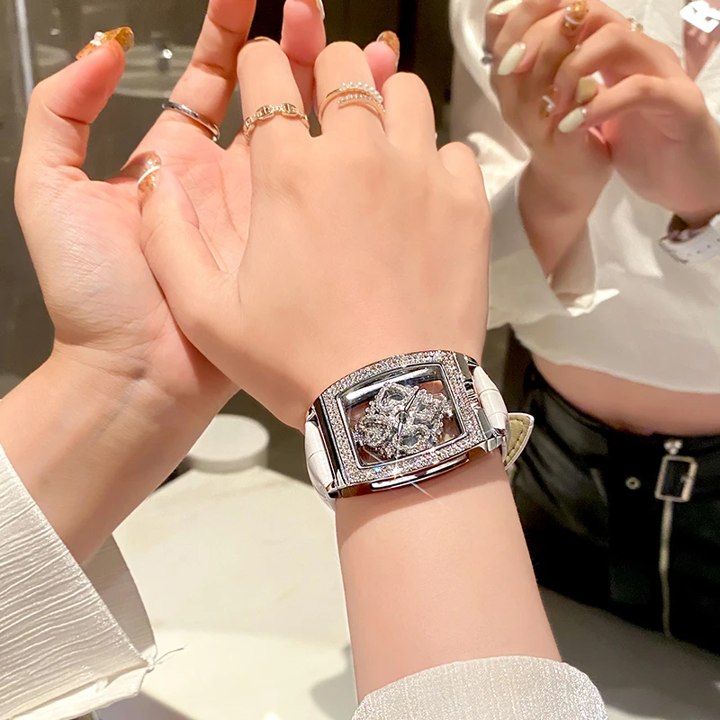 High-Quality-Luxury-Quartz-Watch-with-Rhinestone-Spinning-Diamond-Face ...