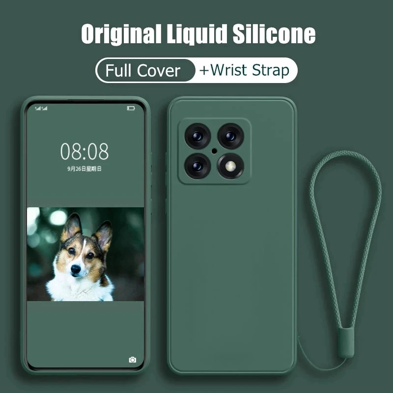 For-OnePlus-ACE-Pro-5G-Luxury-Silicone-Matte-Case-With-Lanyard-For-One ...