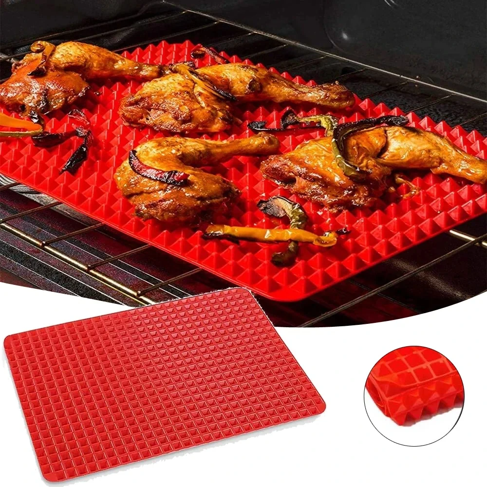 Non-Stick-Silicone-Pyramid-Cooking-Mat-Baking-Mat-with-Grid-Versatile ...