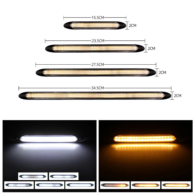 2pcs-Newest-LED-Car-DRL-Daytime-Running-Lights-Auto-Flowing-Turn-Signal ...