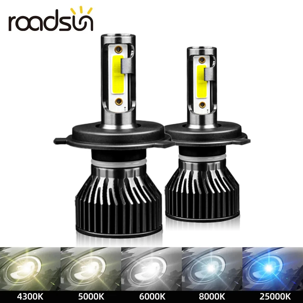 roadsun-2Pcs-H4-H7-LED-Lights-H11-H1-H13-Car-Headlight-Bulbs-9005-HB3 ...