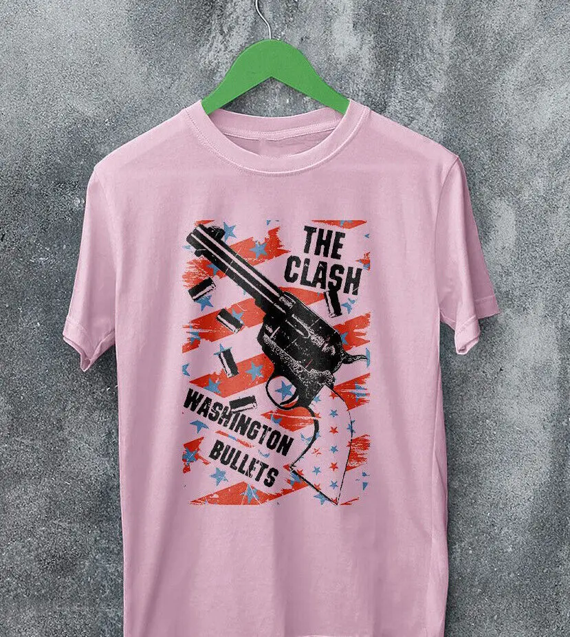 New Hot The Clash Shirt The Clash Washington Bullets pink color Shirt ...