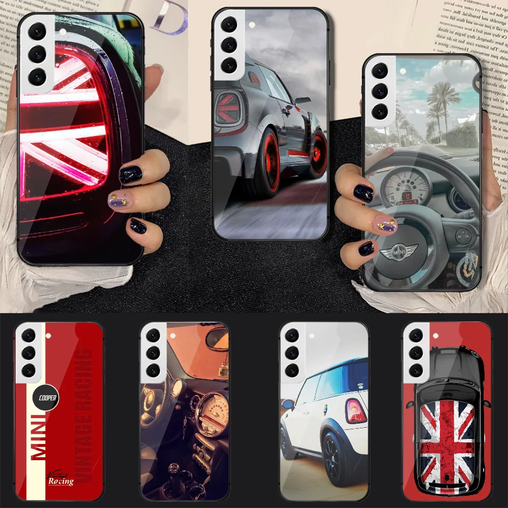 Mini-Cooper-Sport-Car-Tempered-Glass-Phone-Case-Cover-For-Samsung ...