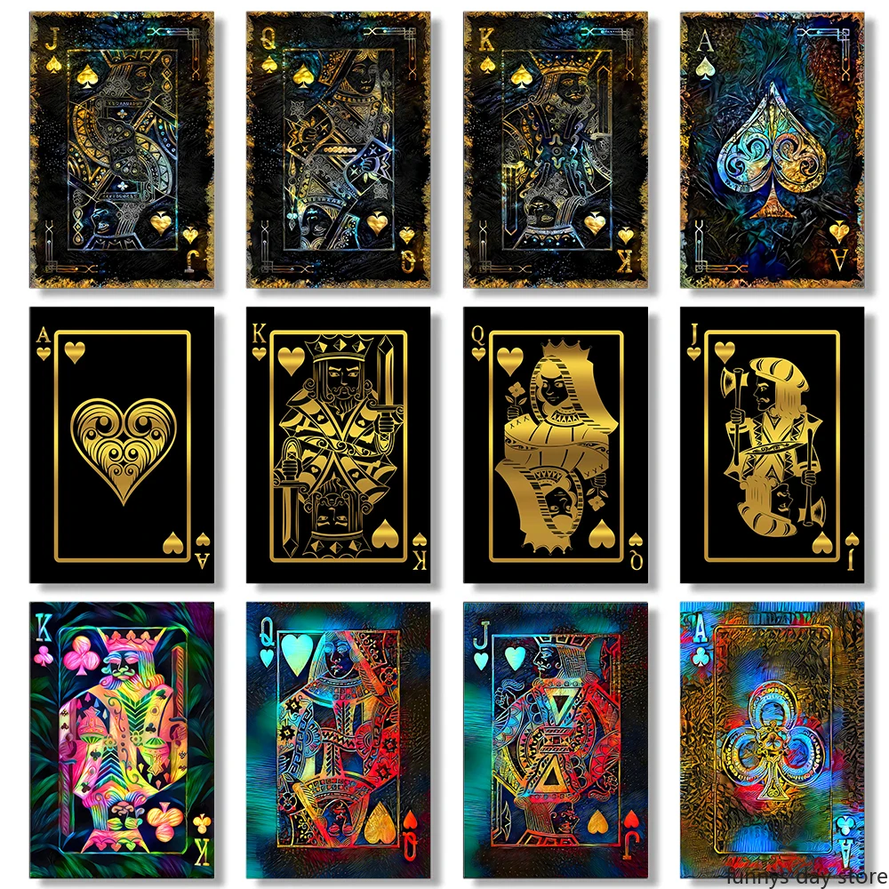 Ace-Of-Spade-Card-Poker-Poster-Jack-Queen-And-King-Playing-Cards-Canvas ...