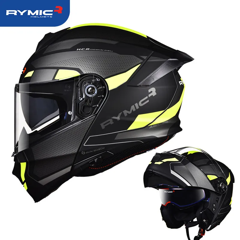 RYMIC Flip Up Capacete, Modular, Face Total, Moto Riding, Acessórios de Motocicleta| | - AliExpress