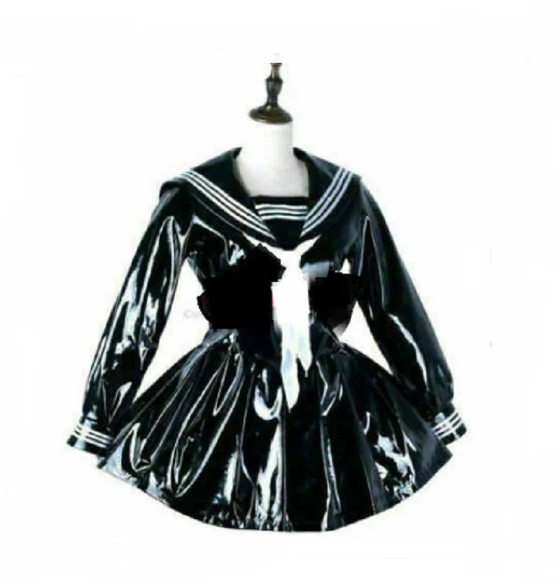 Sexy-heavy-PVC-Japanese-school-uniform-dress-Cosplay-dress ...