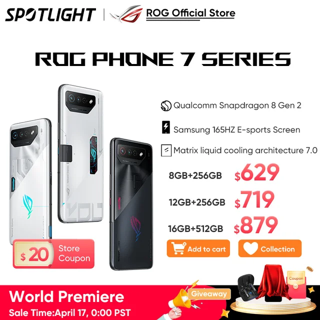 World Premiere ASUS ROG Phone 7 Gaming Phone Snapdragon 8 Gen 2 6.78 ...