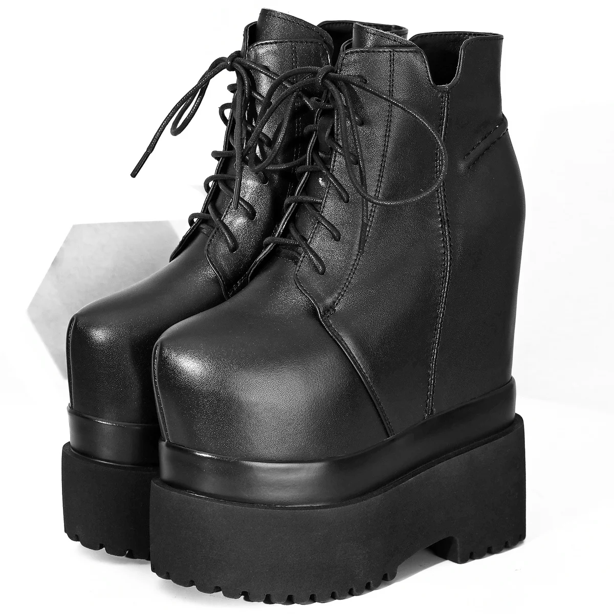 Platform-Pumps-Plus-Size-Shoes-Women-Genuine-Leather-Wedges-High-Heel ...