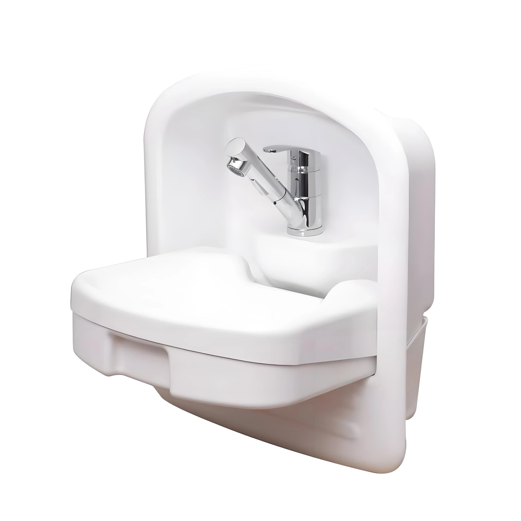 Bathroom Basin Sink with Scalable Faucet Acrylic Hand Basin Sink for RV ...