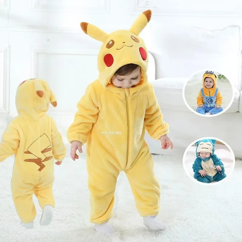 Ropa de bebé Pokemon Pikachu mono de bebé Kawaii Snorlax mono recién ...