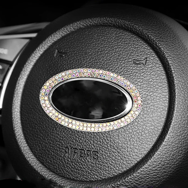 Car Steering Wheel Logo Diamond Sticker for KIA 3 4 Ceed Cerato ...