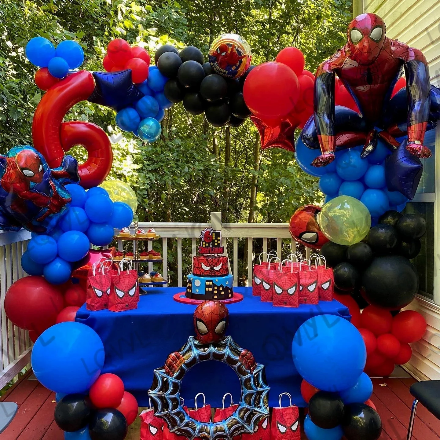 96pcs-Spiderman-Foil-Balloon-Arch-Garland-Kit-Superhero-Air-Globos ...