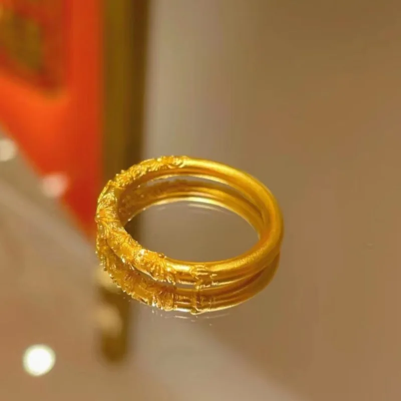 LABB Real 18K Gold Sakura Ring Pure AU750 Women's Vintage Ring Boutique ...