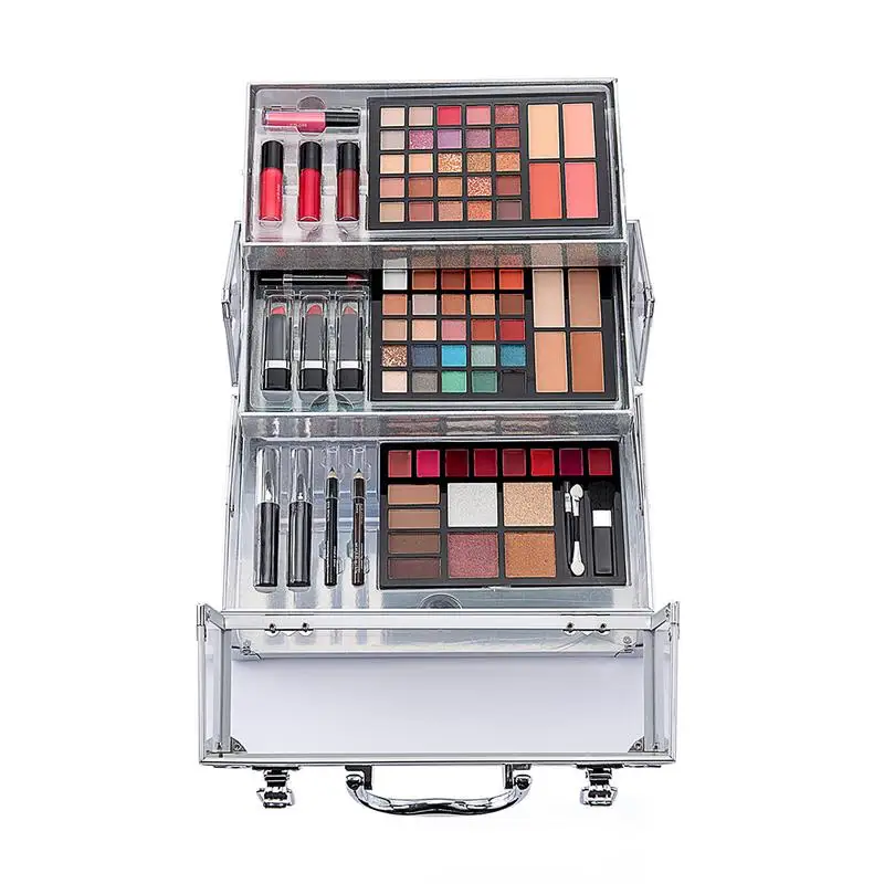 89Pcs Makeup Set Portable Makeup Palette With Aluminum Handle Eyeshadow ...