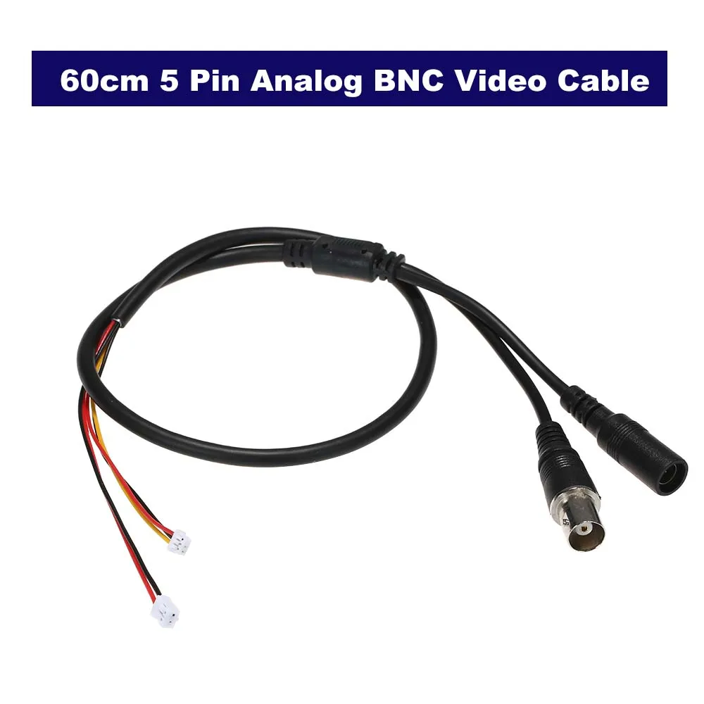 1pcs 60cm 5 Pin Analog BNC Video Cable Power Lead Wire F Video & DC ...