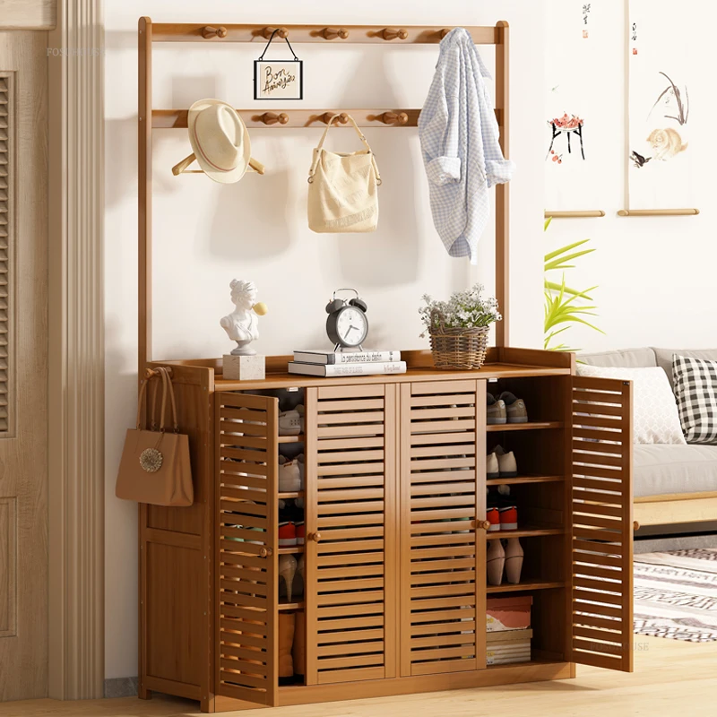 Chinese-Style-Bamboo-Shoerack-for-Entrance-Dust-proof-Hanging ...