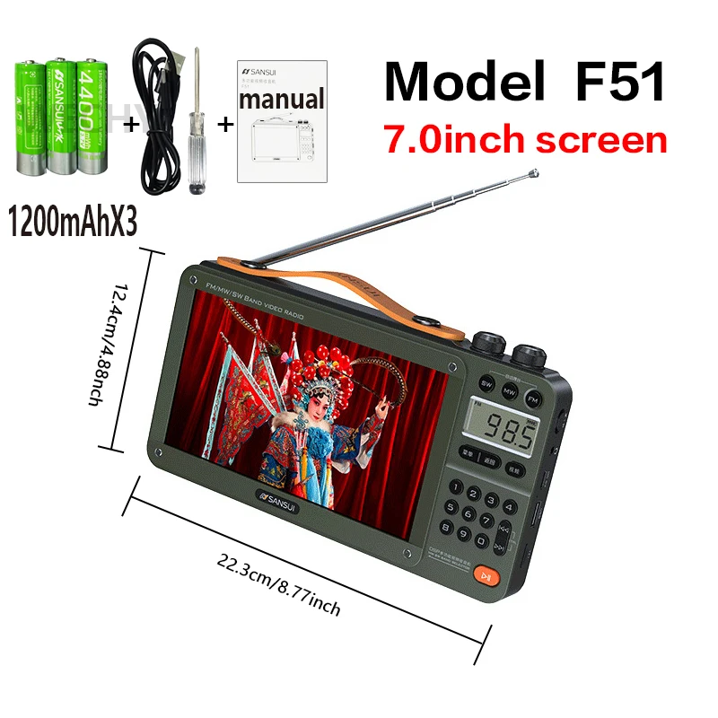 Sansui-F51-Retro-Video-Radio-Wireless-Bluetooth-Speaker-Portable-Mini ...