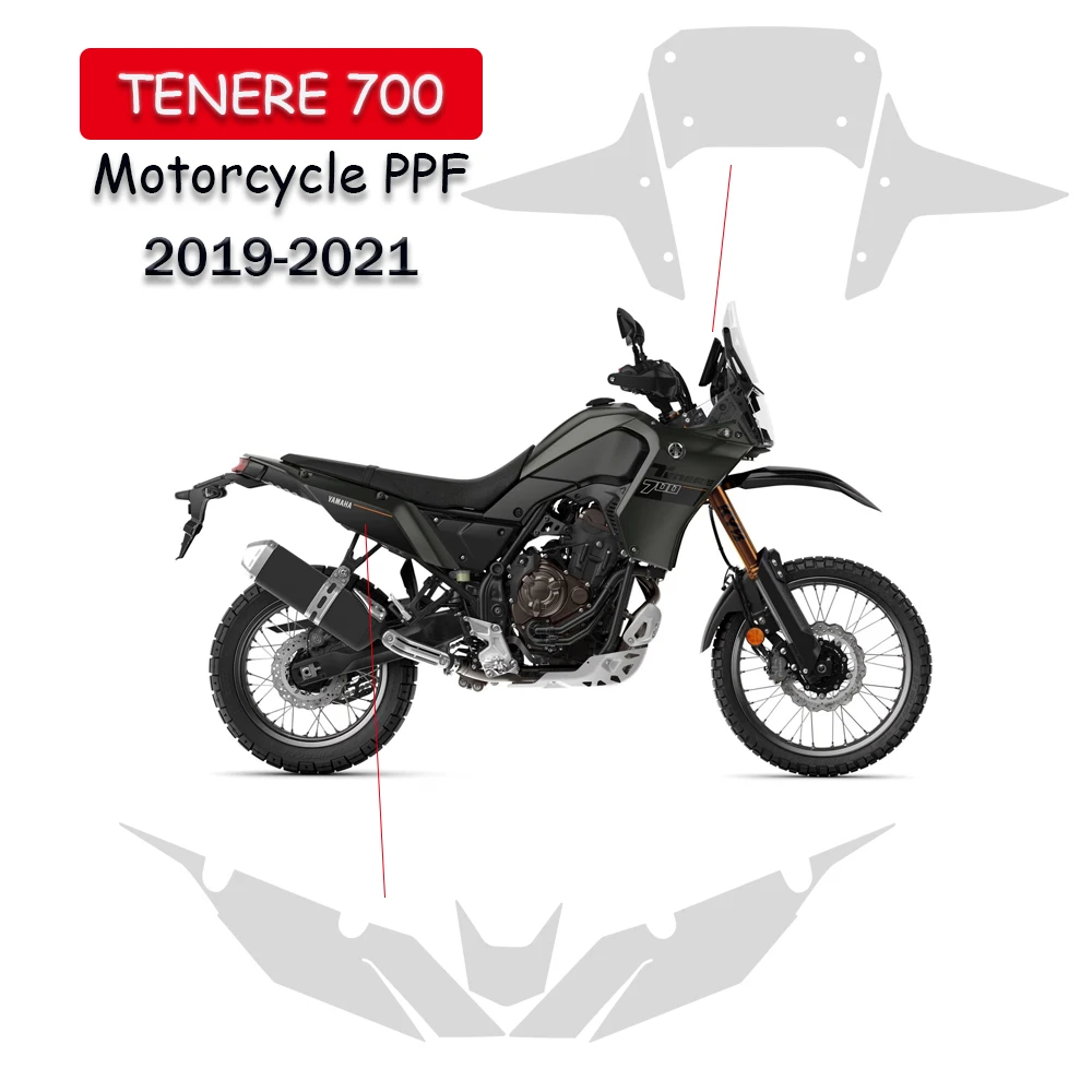 Fit TENERE 700 TPU PPF Motorcycle Body Protective Sticker Kit For ...