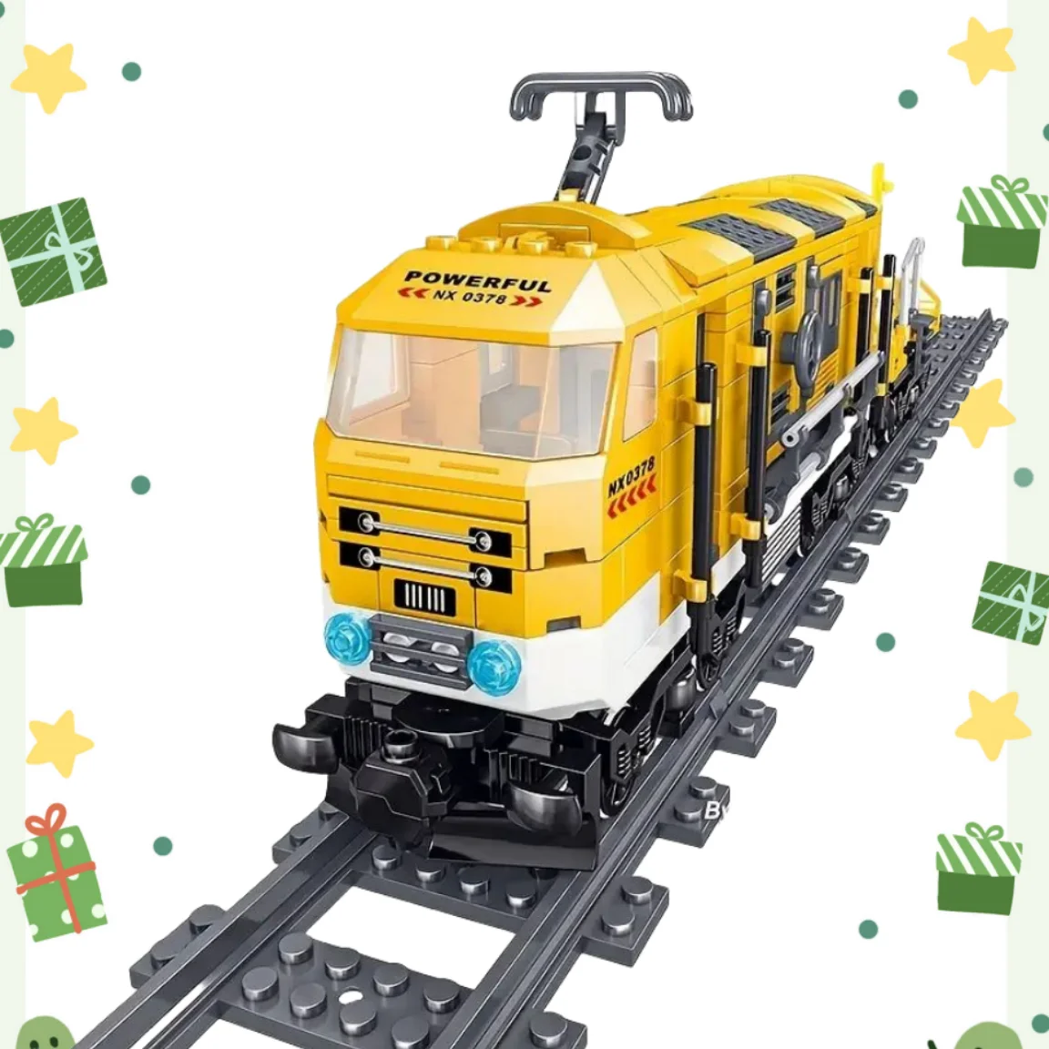 City Train Building Blocks Cargo Sets Steam Railway Engineering Tracks ...