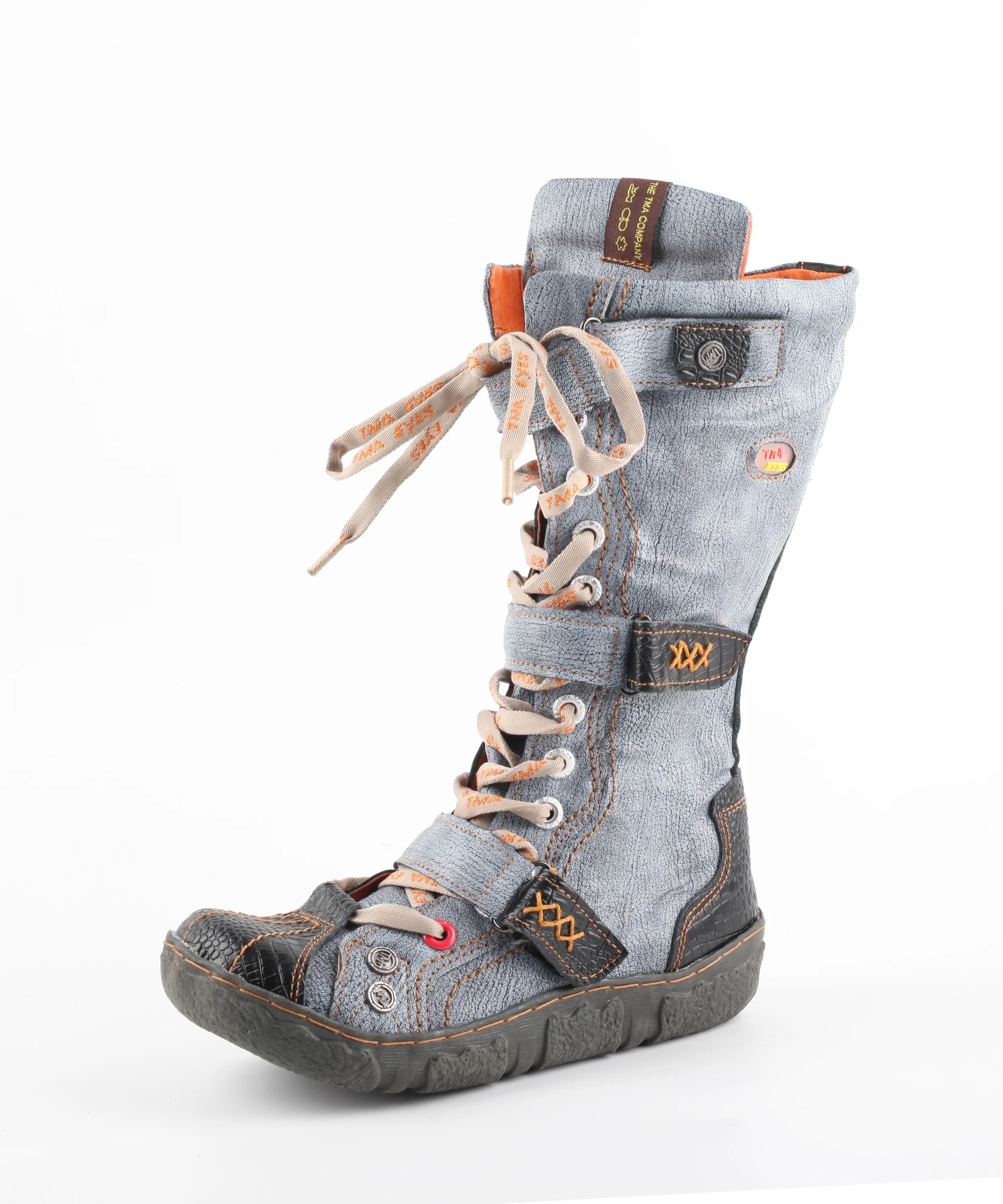 TMA-EYES-New-Fashion-Beauty-Leather-Shoes-Leisure-Medium-Long-Boots-For ...