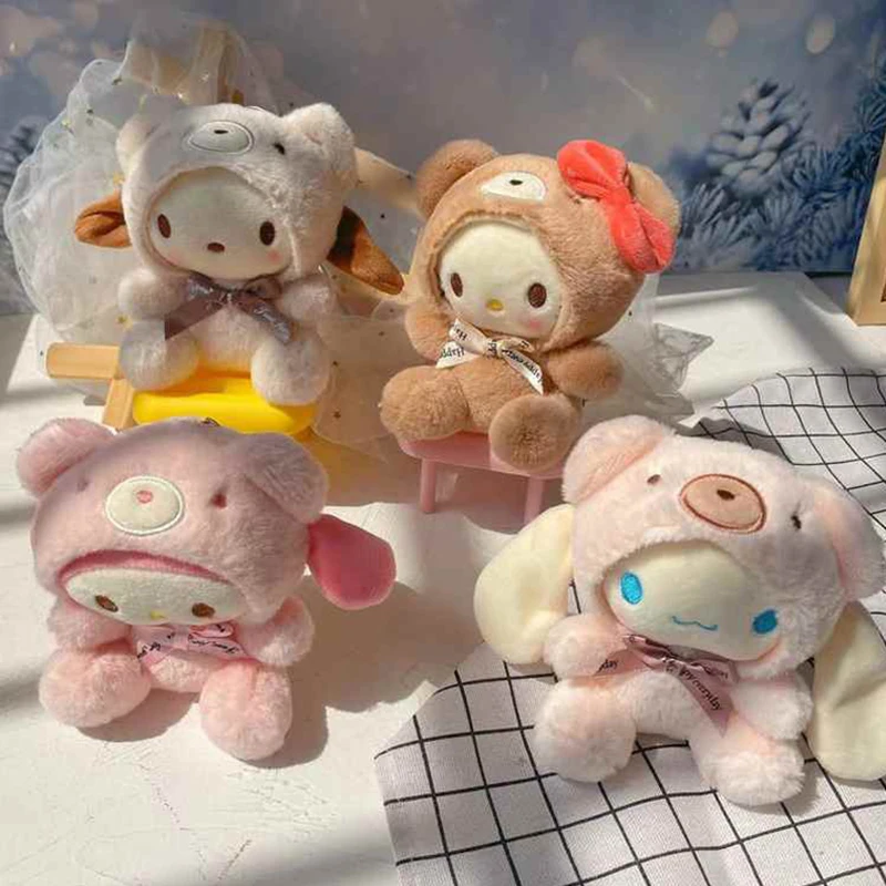 Sanrio-Become-A-Bear-Plush-Keychain-Cinnamoroll-Anime-Keychains-Cute ...