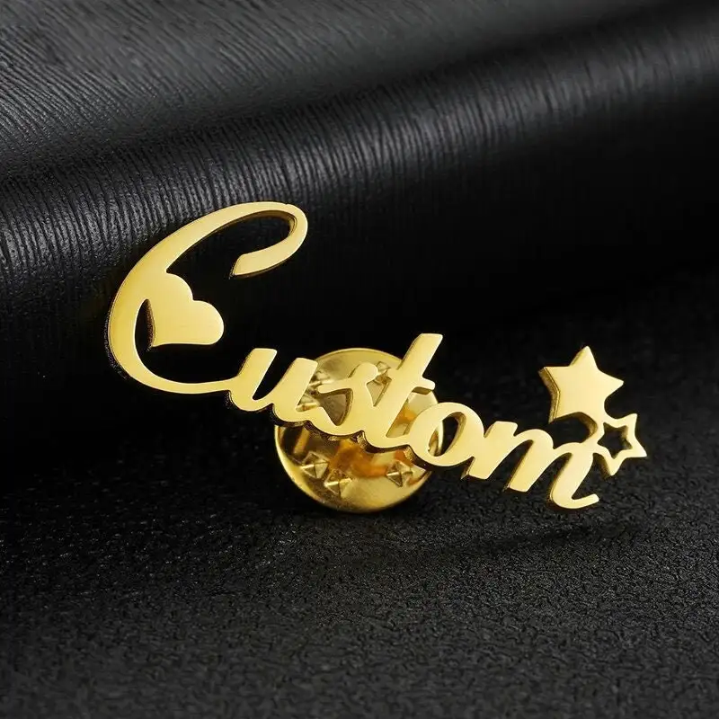 Personalized-Customized-Name-Brooches-for-Women-Gold-Color-Stainless ...