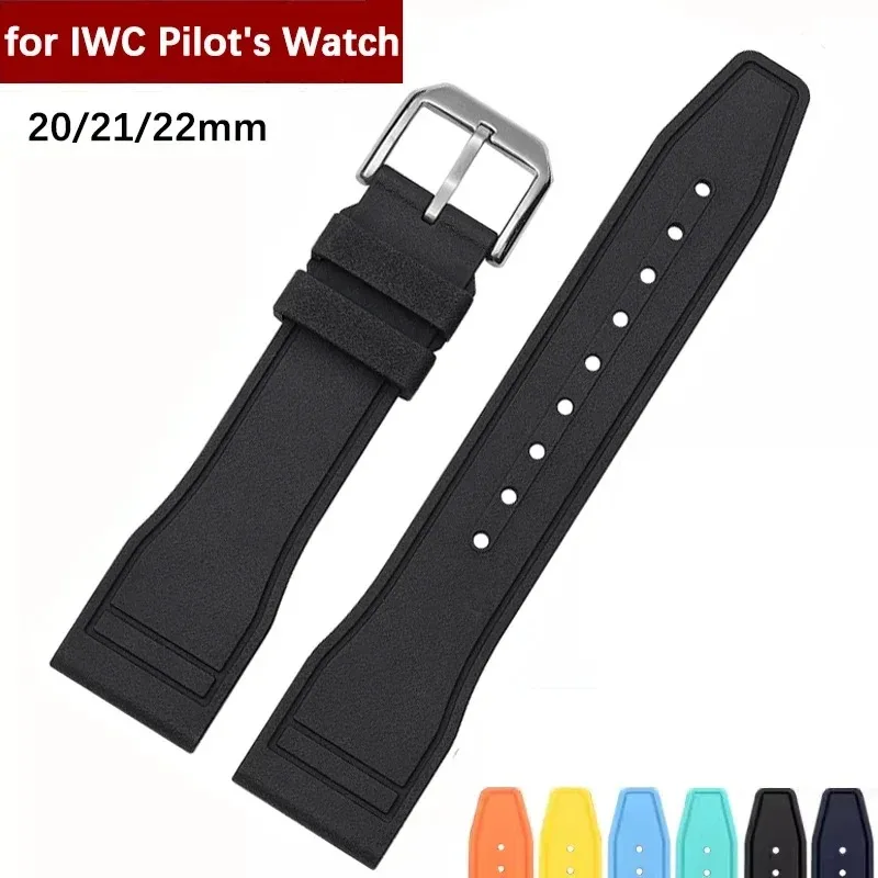 Fluoro-Rubber-Strap-FKM-Watch-Band-for-IWC-Pilot-s-Watch-IW388114 ...