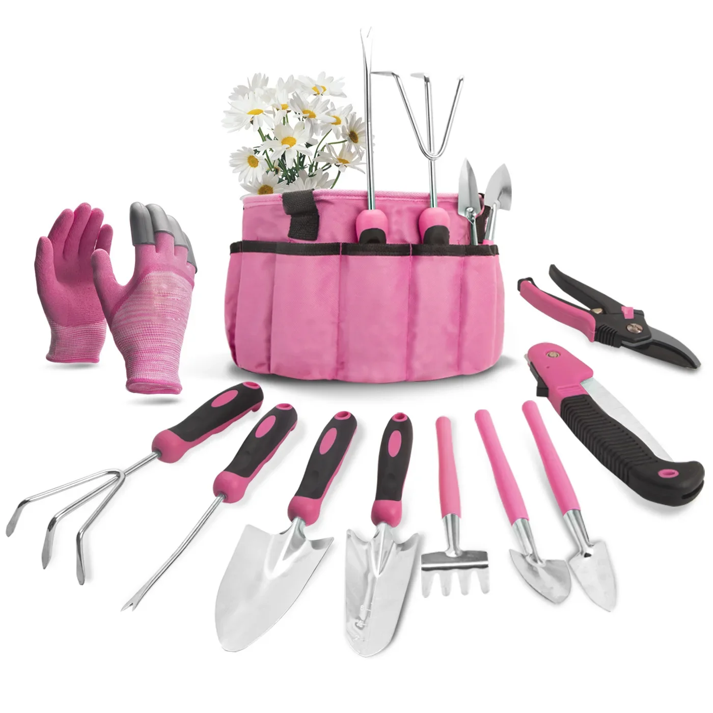 Gardening-tools-pink-pruning-shears-mowing-and-weeding-gardening-set ...