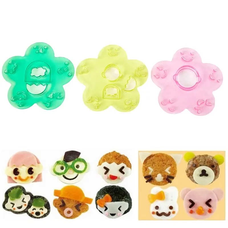 3Pcs-Bento-Accessories-Various-Emotion-Expression-Rice-Mold-Onigiri ...