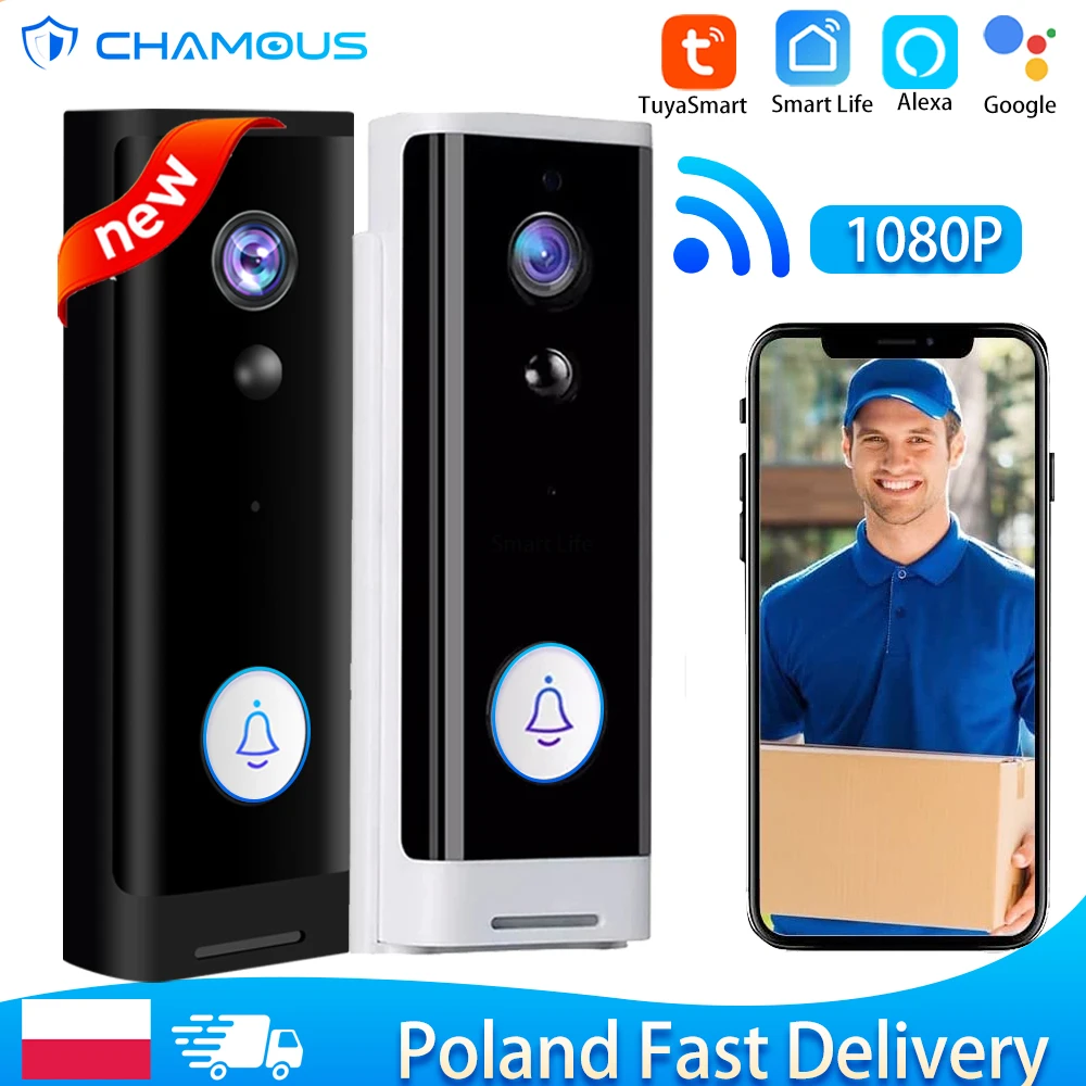 Tuya WiFi Wireless Doorbell Camera 1080P HD Video Door Phone Smart Life ...