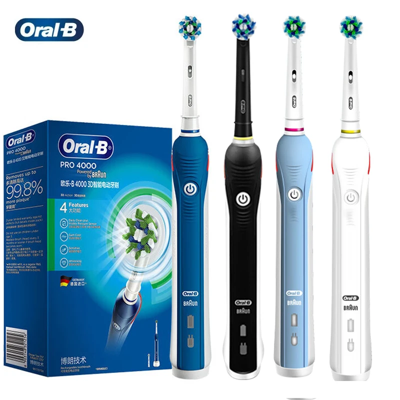 Oral-B-Electric-Toothbrush-Pro-4000-3D-Teeth-Cleaning-Rechargeable ...