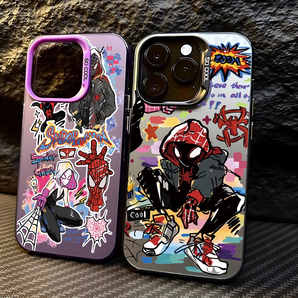 Popular-anime-Spiders-Man-Phone-Case-For-iPhone-16-15-14-13-12-11-Pro ...
