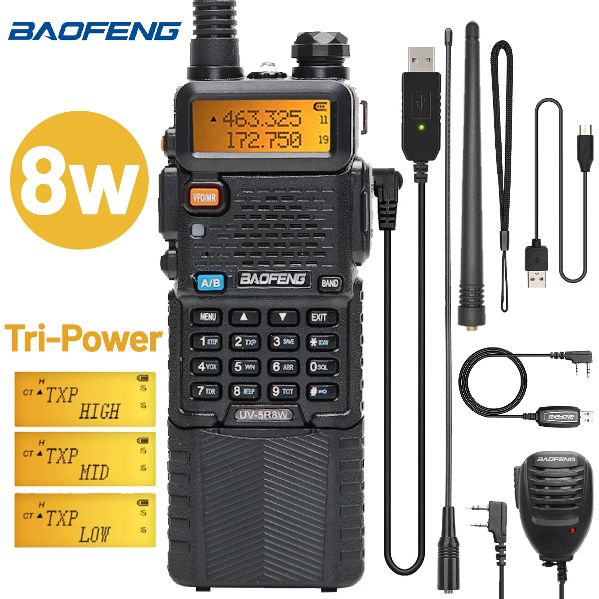 Baofeng-walkie-talkie-UV-5R-de-doble-banda-Radio-bidireccional-CB-Ham ...