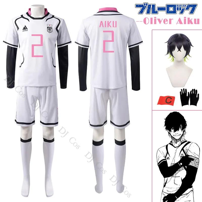 Blue-Lock-Oliver-Aiku-Cosplay-Costume-Anime-Wig-Japan-U-20-team-No-2 ...