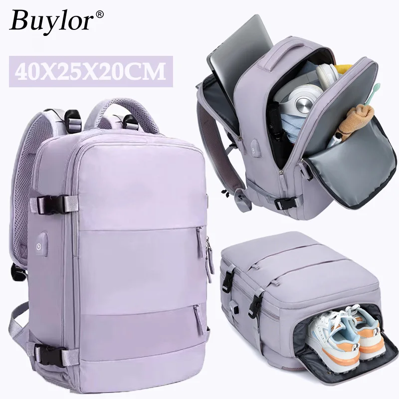 Buylor-40x25x20-Travel-Backpack-For-Women-Airplane-Cabin-Luggage ...