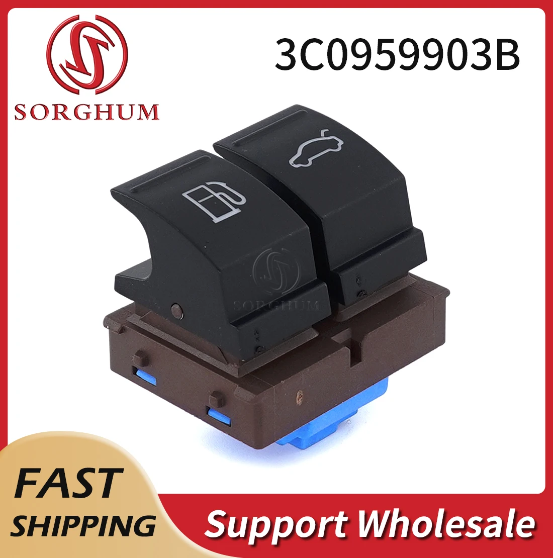Sorghum 3C0959903B Car Chrome Gas Fuel Tank Release Open Button Rear ...