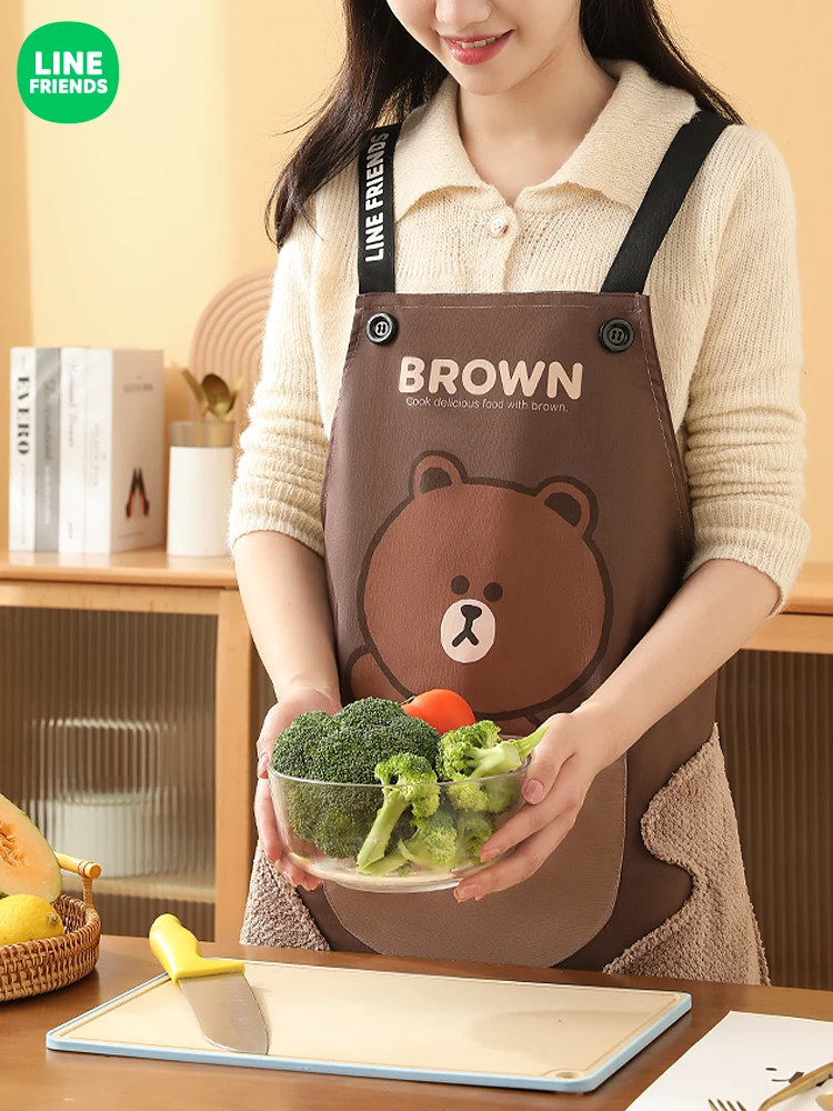 Line-Friends-Brown-Cony-Sally-Hand-Wiping-Apron-Home-Kitchen-Waterproof ...
