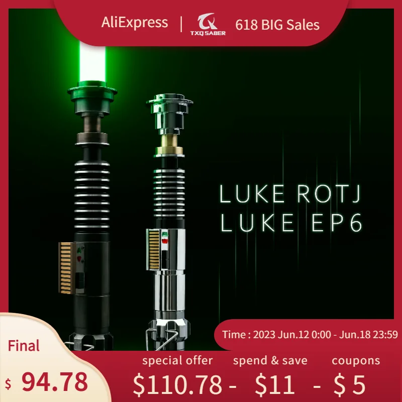 Txqsaber Luke Skywalker Heavy Dueling Lightsaber Colors Changing Ghost ...