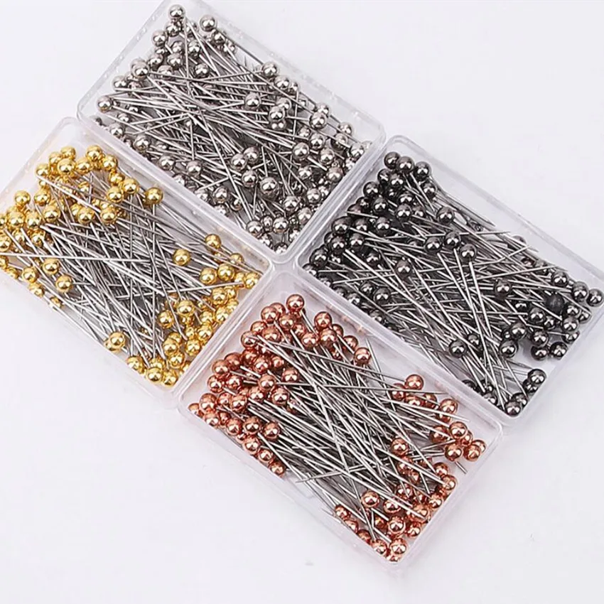 50-100Pcs-Glass-Ball-Head-Pins-Mixed-Colors-Straight-Quilting-Needles ...