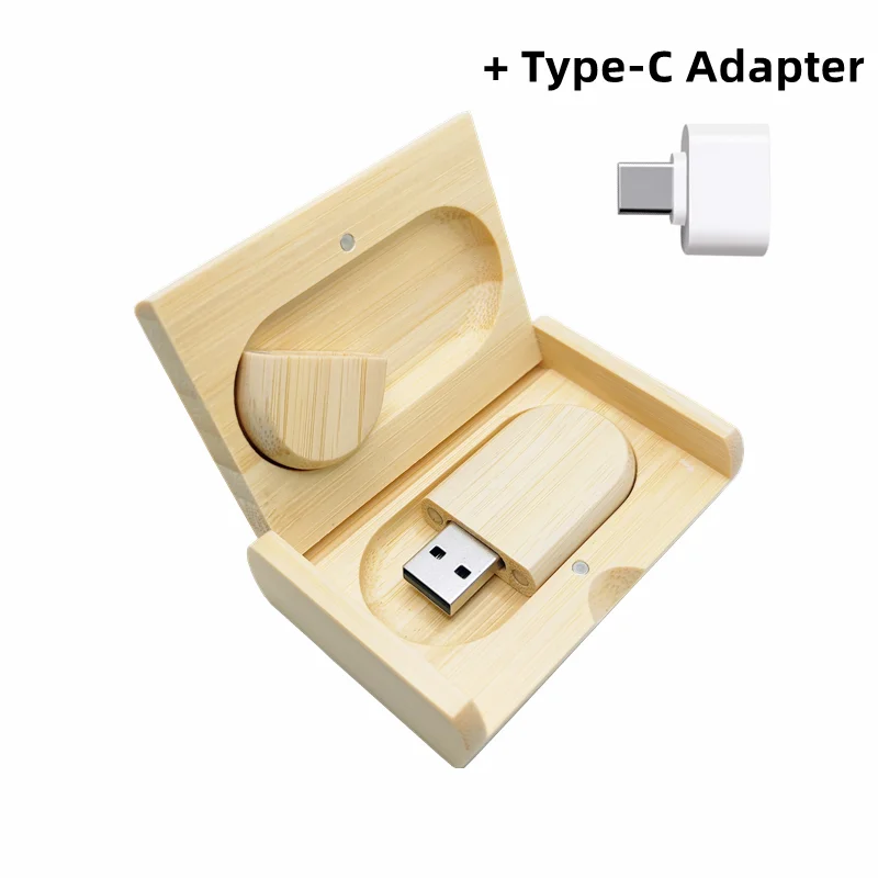 Free Custom Studio LOGO Natural Bamboo Oval USB2.0 Flash Drive 2GB 4GB ...