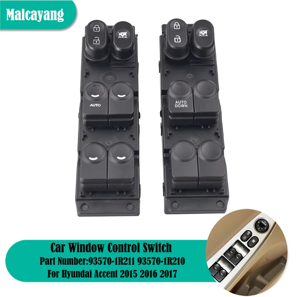 93570-1R211-93570-1R210-Front-Left-Master-Window-Control-Switch-Button ...