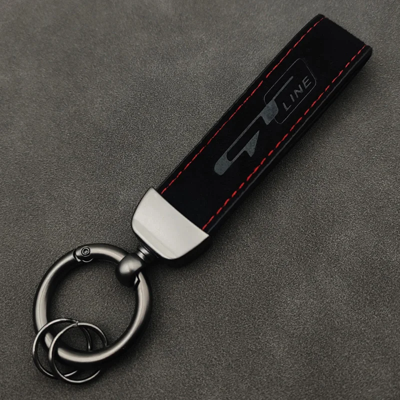 Luxury-Suede-Leather-Car-Keychain-For-K5-EV6-Forte-Sportage-GT-Line ...