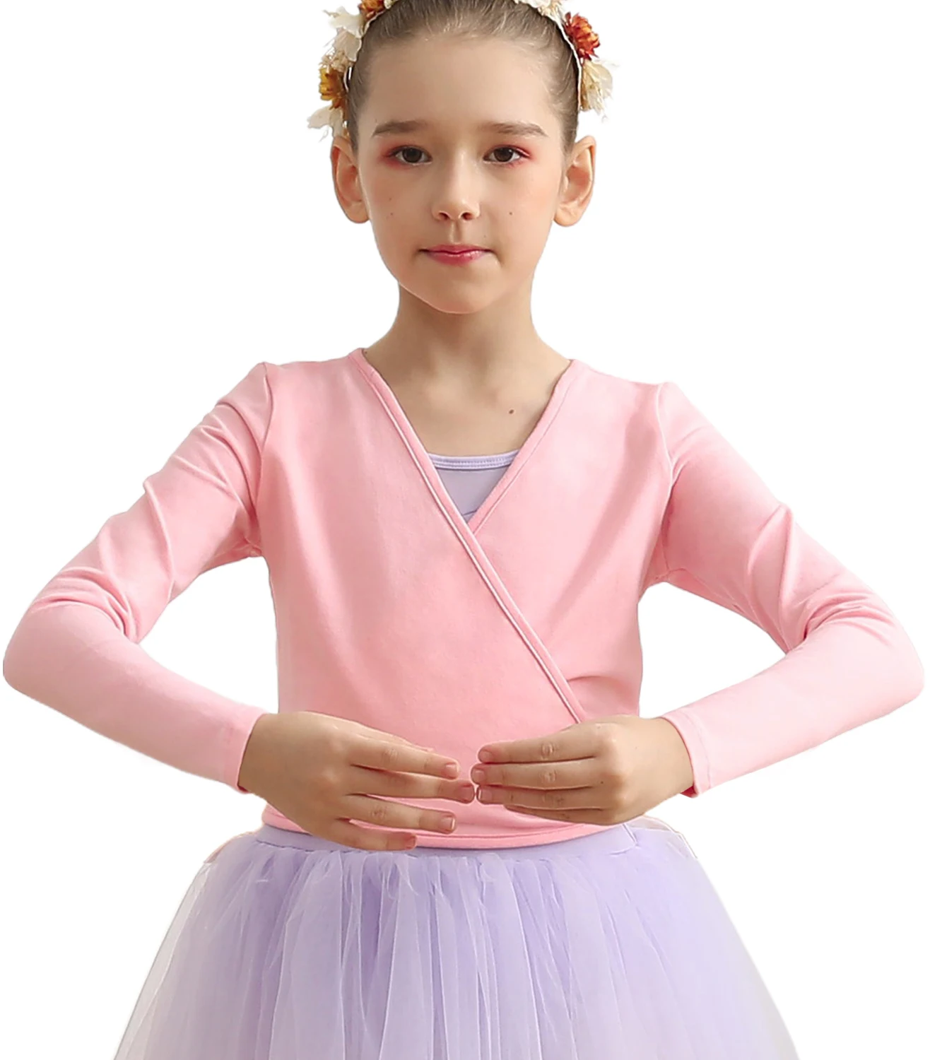Ballet-Wrap-Top-for-Girls-Long-Sleeve-Dance-Cardigan-for-Toddlers-Waist ...