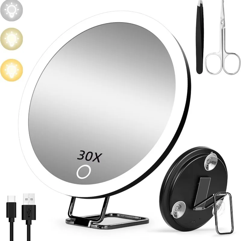 6-Inch-Magnifying-Mirror-with-Light-5-30X-Portable-Travel-Magnified ...